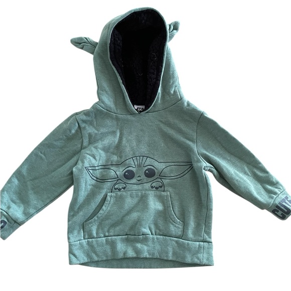 Star Wars | Shirts & Tops | Star Wars Baby Yoda Green Fleece Hoodie ...